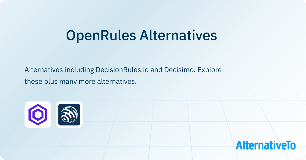 OpenRules Alternatives - Explore Similar Software | AlternativeTo