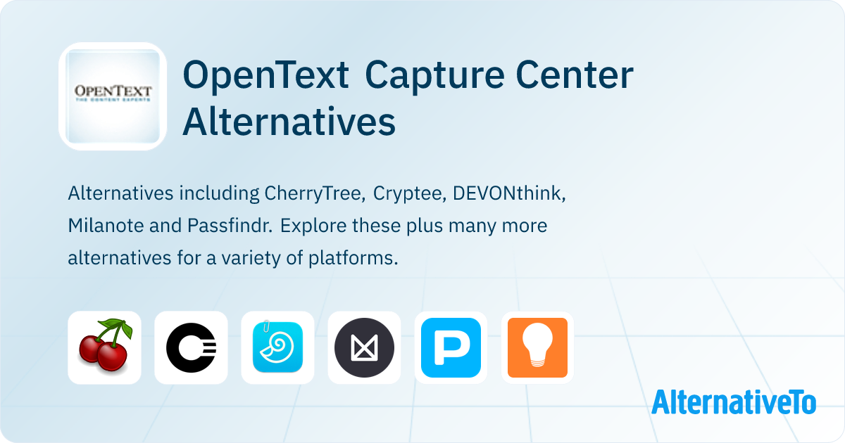 OpenText Capture Center Alternatives - Explore Similar Software ...