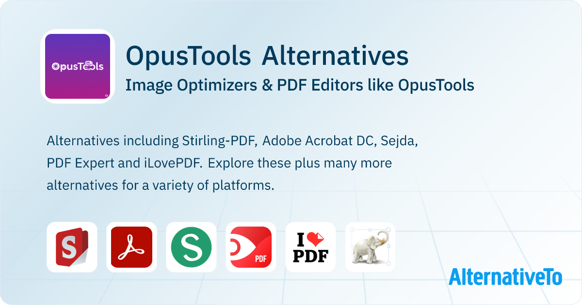OpusTools Alternatives: Top 12 Image Optimizers & PDF Editors ...