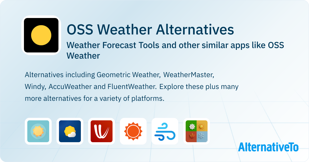 OSS Weather Alternatives: Top 20 Weather Forecast Tools & Similar Apps ...