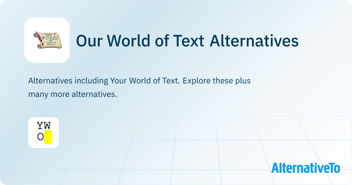 Our World of Text Alternatives - Explore Similar Sites & Apps ...