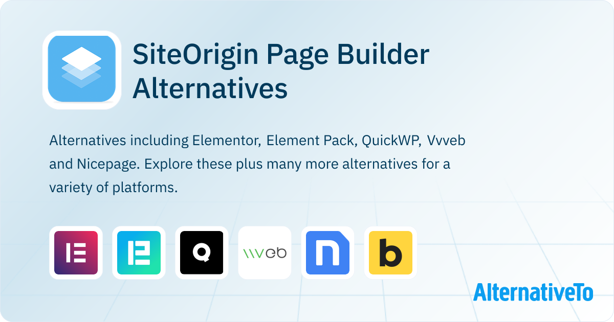 SiteOrigin Page Builder Alternatives - Explore Similar Sites & Apps ...