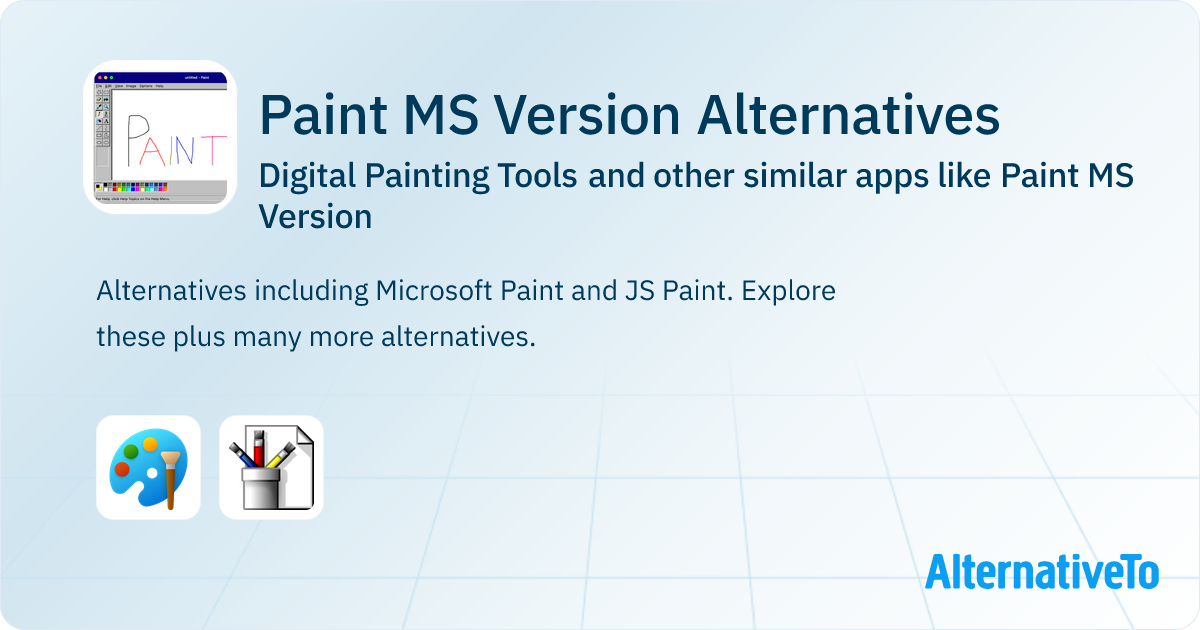 Paint MS Version Alternatives: Top 2 Digital Painting Tools & Similar ...
