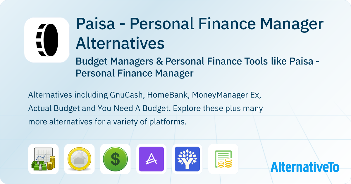 Paisa - Personal Finance Manager Alternatives: Top 12 Budget Managers ...