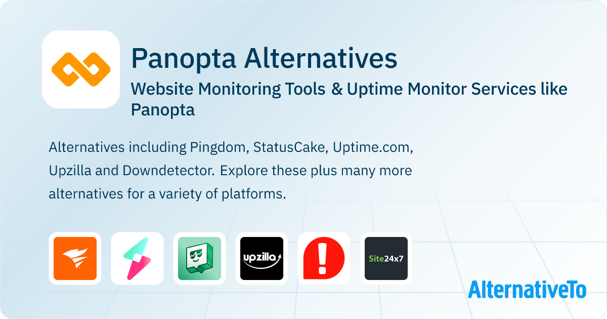 Panopta Alternatives: Top 12 Website Monitoring Tools | AlternativeTo
