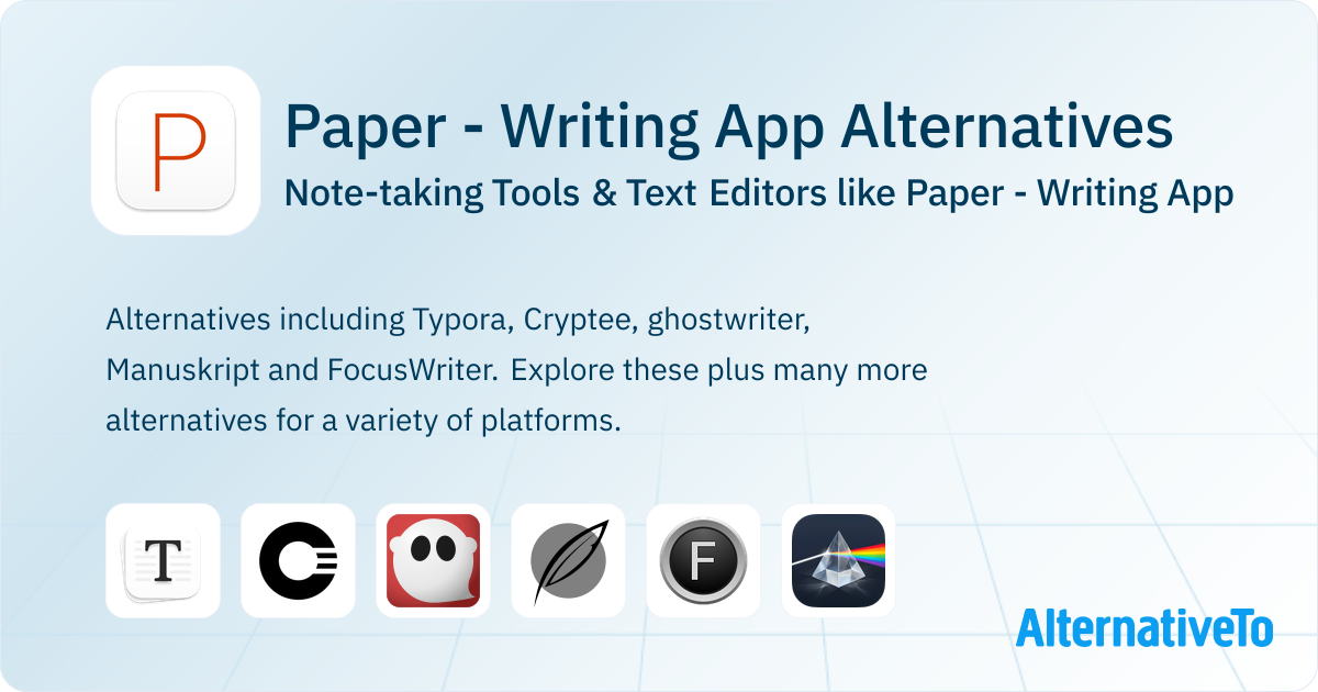 Paper - Writing App Alternatives: Top 12 Note-taking Tools | AlternativeTo