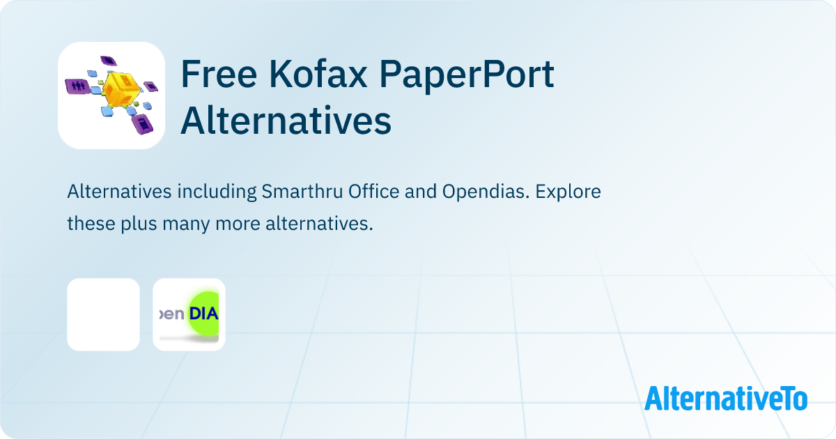 Free Kofax PaperPort Alternatives | AlternativeTo