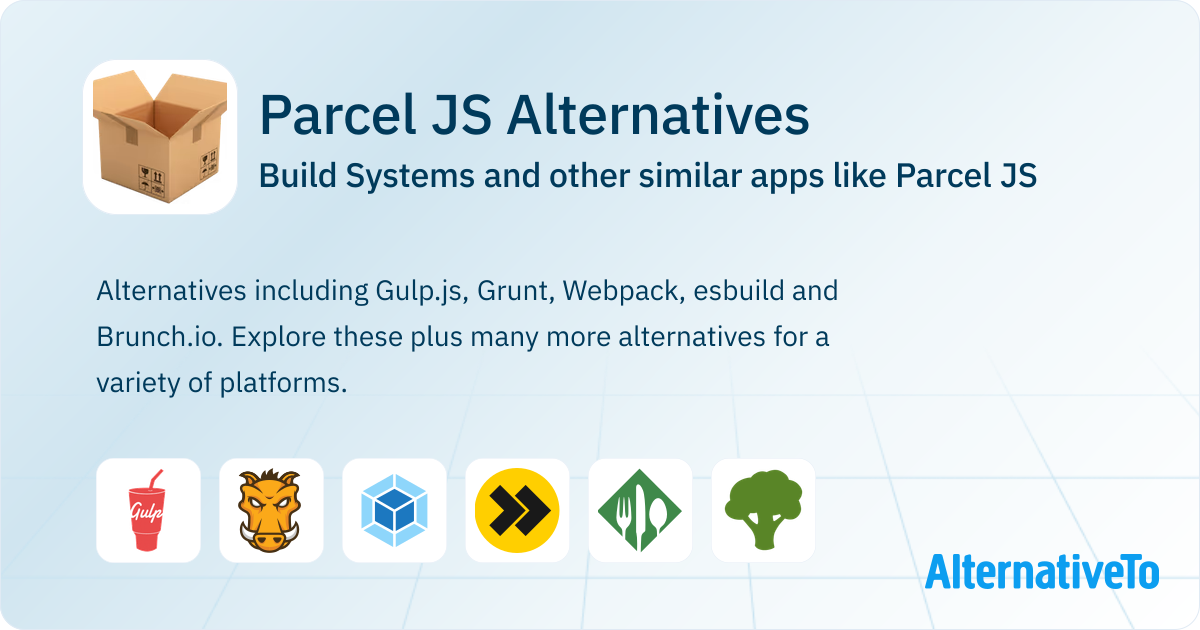 Parcel JS Alternatives: Top 12 Build Systems & Similar Apps | AlternativeTo
