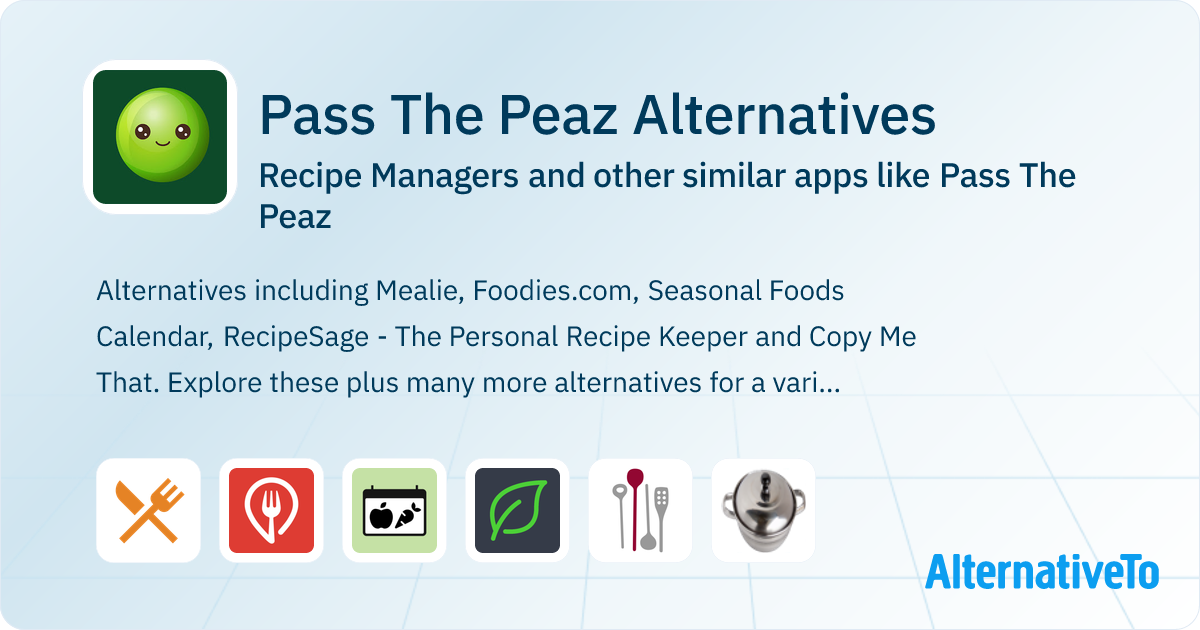 Pass The Peaz Alternatives: Top 12 Recipe Managers & Similar Apps ...