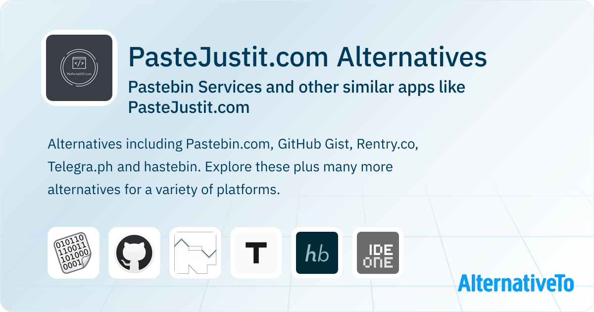PasteJustit.com Alternatives: Top 12 Pastebin Services & Similar ...