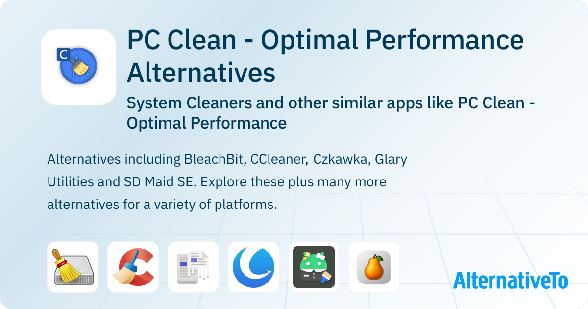 PC Clean - Optimal Performance Alternatives: Top 12 System Cleaners ...