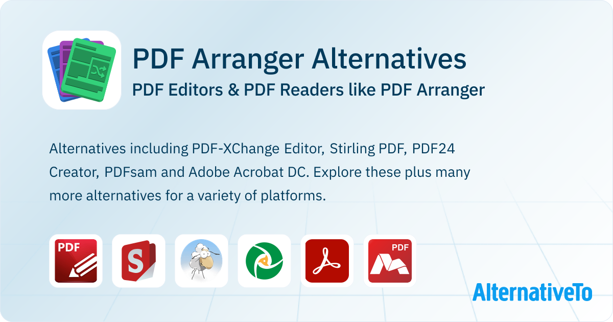 PDF Arranger Alternatives: Top 12 PDF Editors & PDF Readers | AlternativeTo