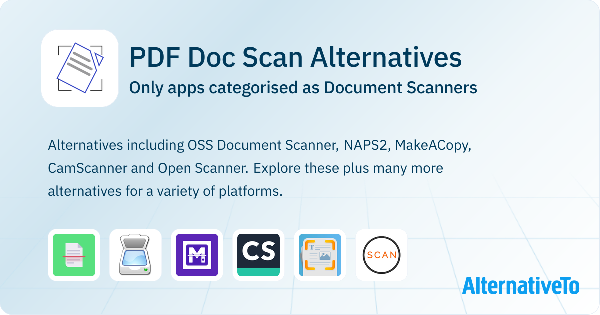 PDF Doc Scan Alternatives: Top 12 Document Scanners | AlternativeTo