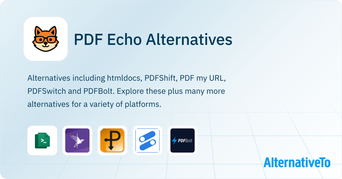 PDF Echo Alternatives - Explore Similar Sites & Apps | AlternativeTo