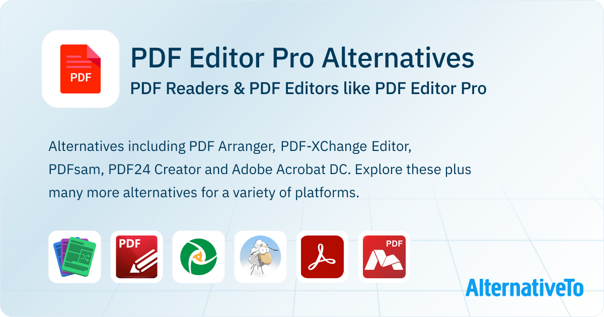 PDF Editor Pro Alternatives: Top 12 PDF Readers & PDF Editors ...