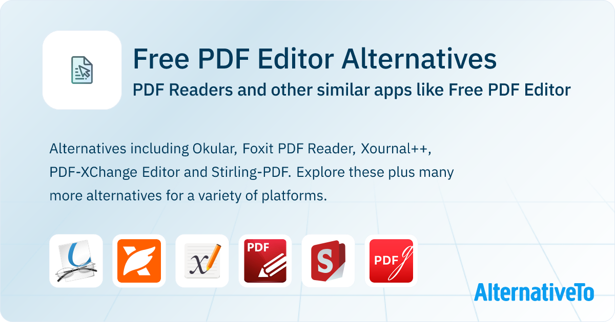 Free PDF Editor Alternatives: Top 12 PDF Readers & Similar Apps ...