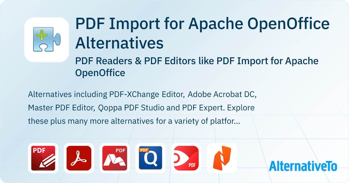 PDF Import for Apache OpenOffice Alternatives: Top 12 PDF Readers ...