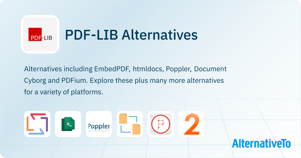 PDF-LIB Alternatives - Explore Similar Sites & Apps | AlternativeTo