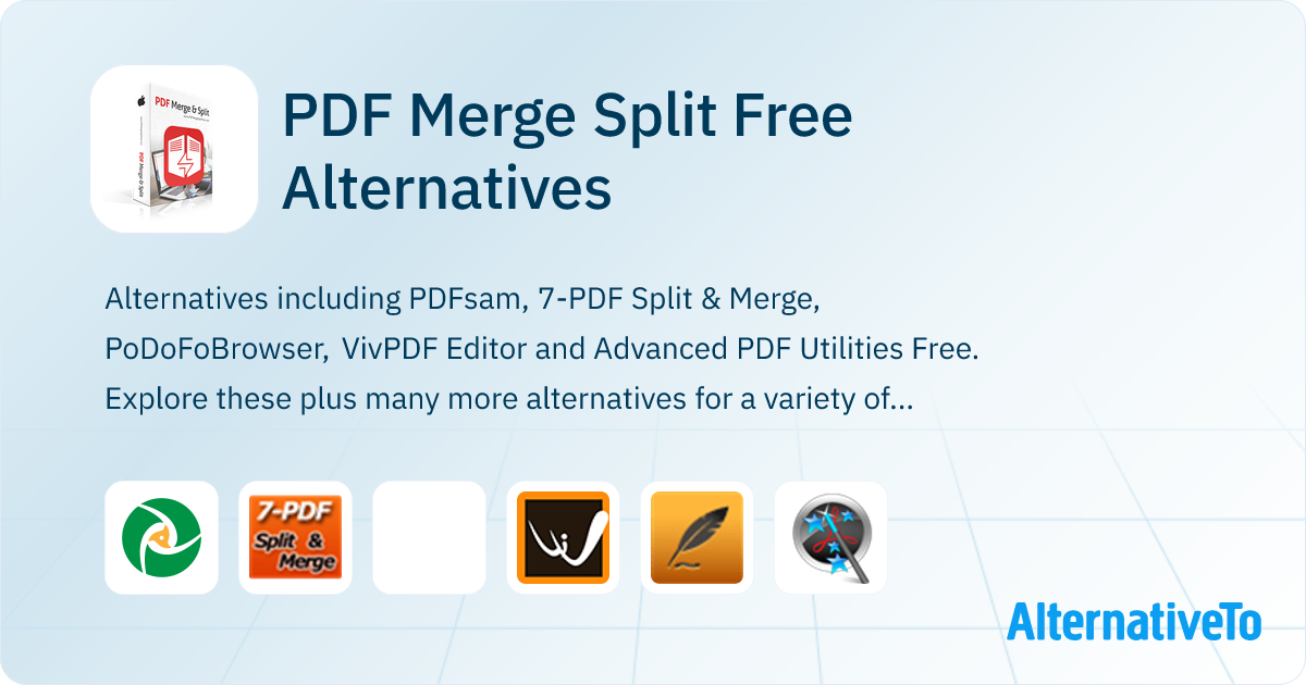 PDF Merge Split Free Alternatives - Explore Similar Software ...
