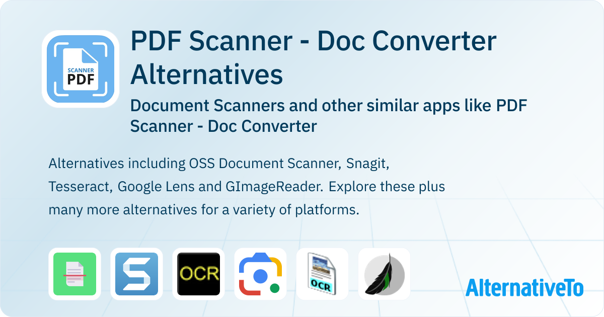 PDF Scanner - Doc Converter Alternatives: Top 14 Document Scanners ...