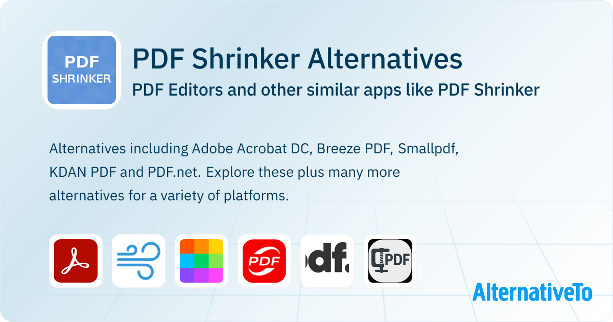 PDF Shrinker Alternatives: Top 12 PDF Editors & Similar Websites ...