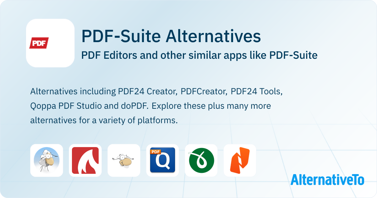 PDF-Suite Alternatives: Top 12 PDF Editors & Similar Apps | AlternativeTo