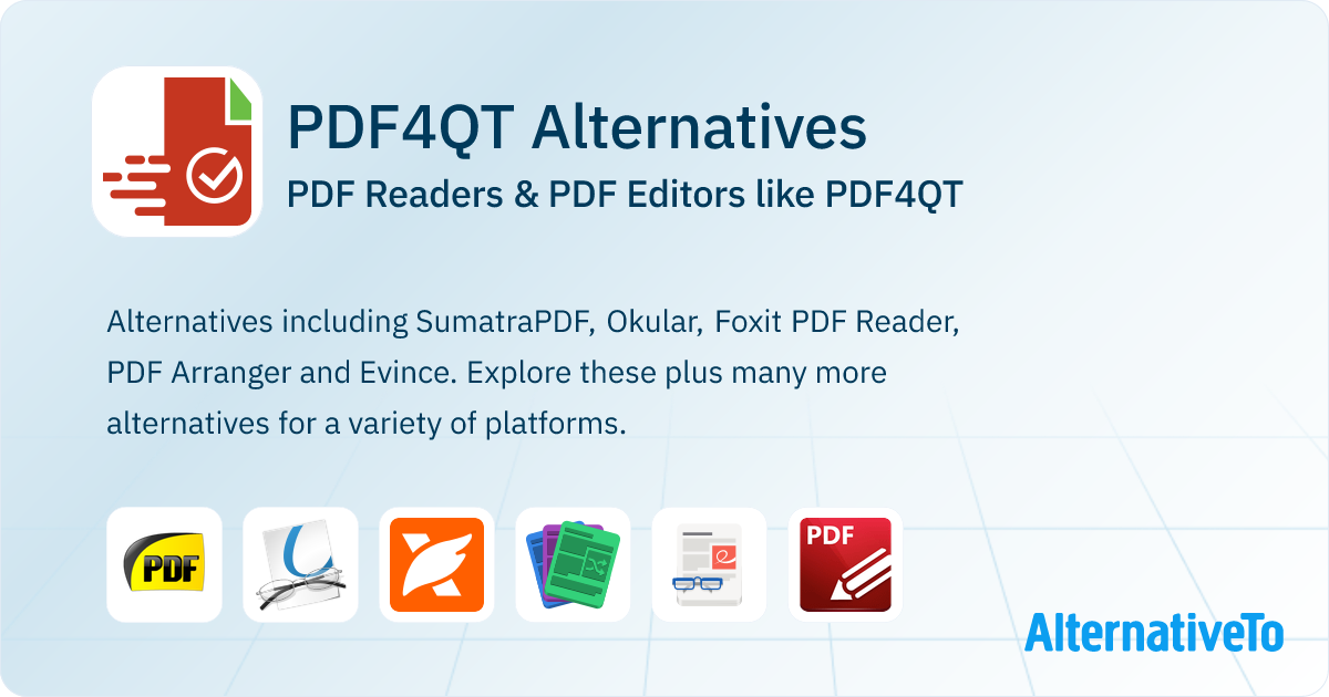 PDF4QT Alternatives: Top 12 PDF Readers & PDF Editors | AlternativeTo