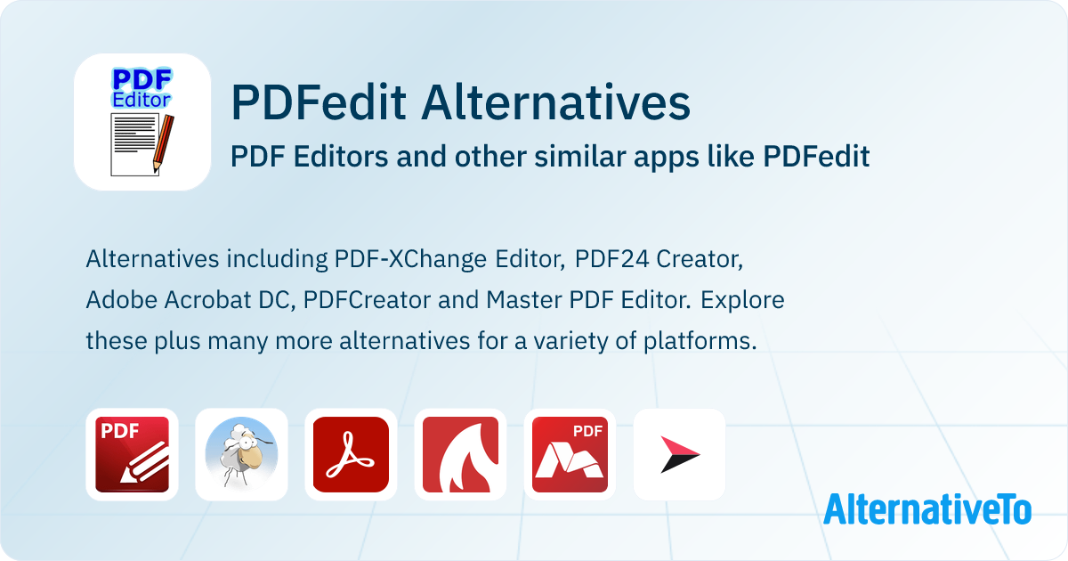 PDFedit Alternatives: Top 12 PDF Editors & Similar Apps | AlternativeTo