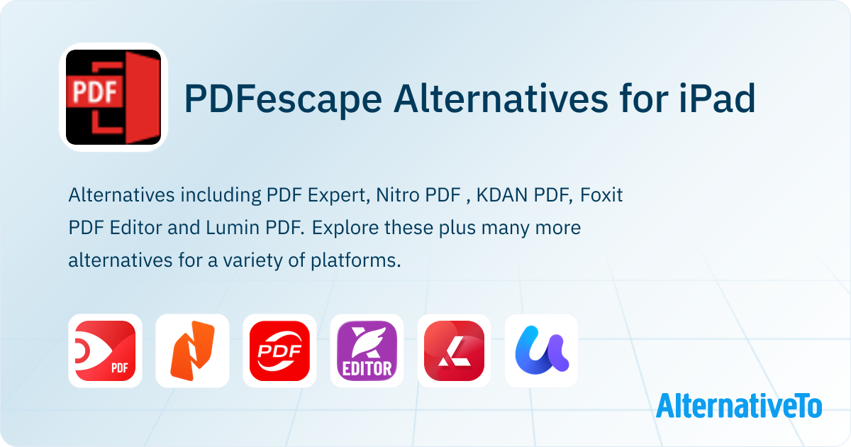 PDFescape Alternatives for iPad: Top 8 PDF Editors & PDF Readers ...