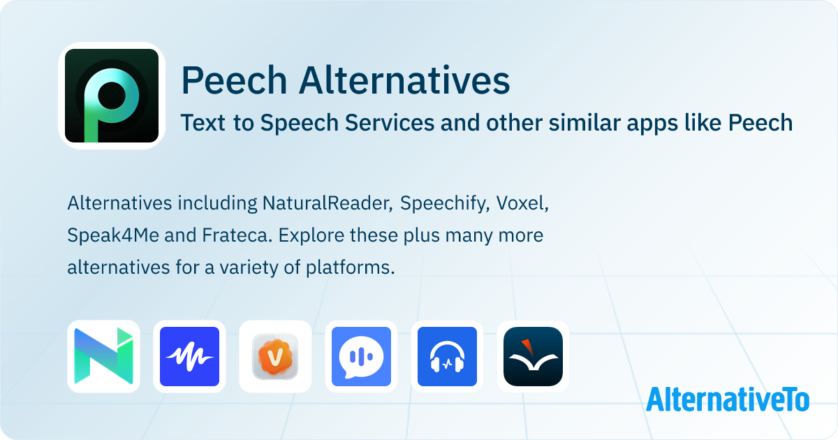 Peech Alternatives: Top 12 Text to Speech Services & Similar Apps ...