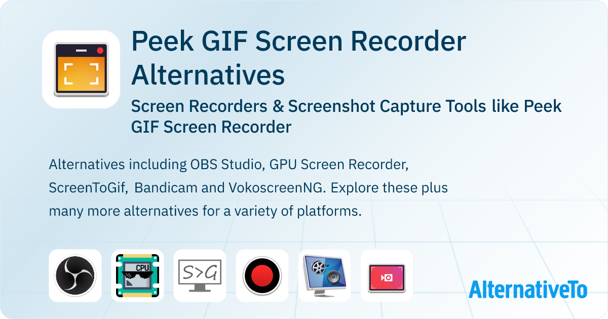 Peek GIF Screen Recorder Alternatives: Top 12 Screen Recorders ...