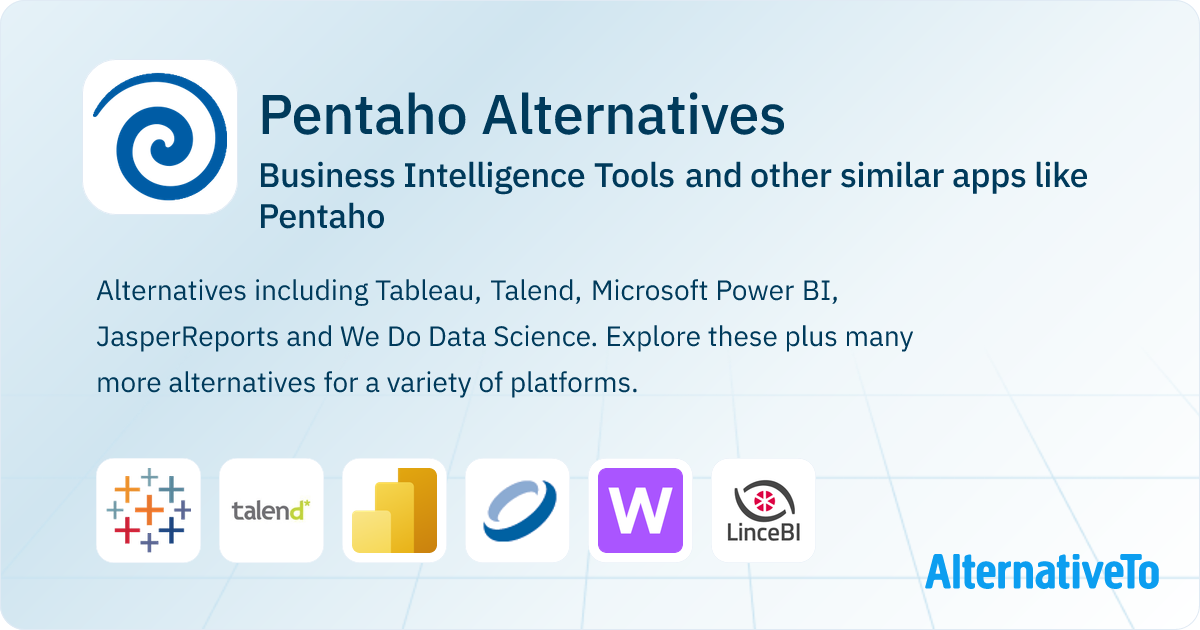 Pentaho Competitors: Top 12 Alternative Business Intelligence Tools ...