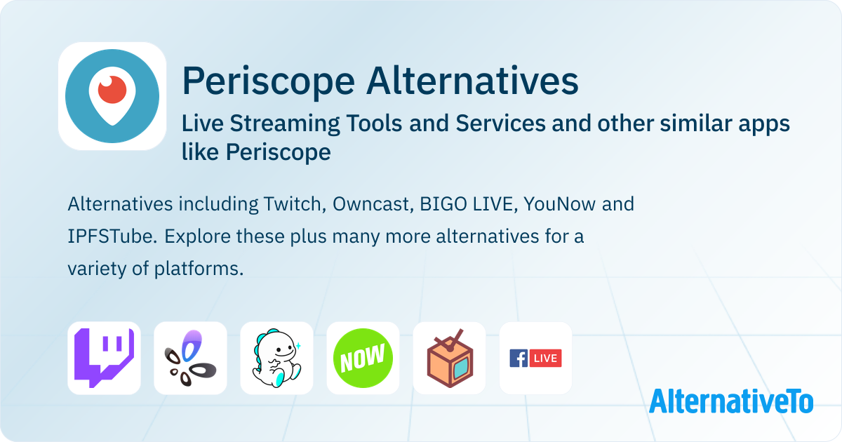Periscope Alternatives: Top 20 Live Streaming Tools and Services ...