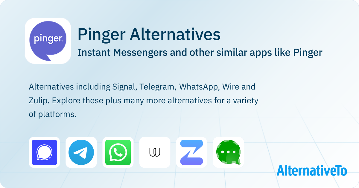 Pinger Alternatives: Top 12 Instant Messengers & Similar Apps ...