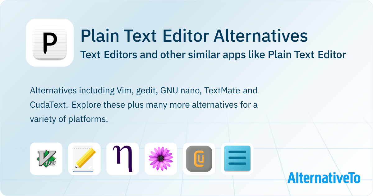 Plain Text Editor Alternatives: Top 12 Text Editors & Similar Apps ...