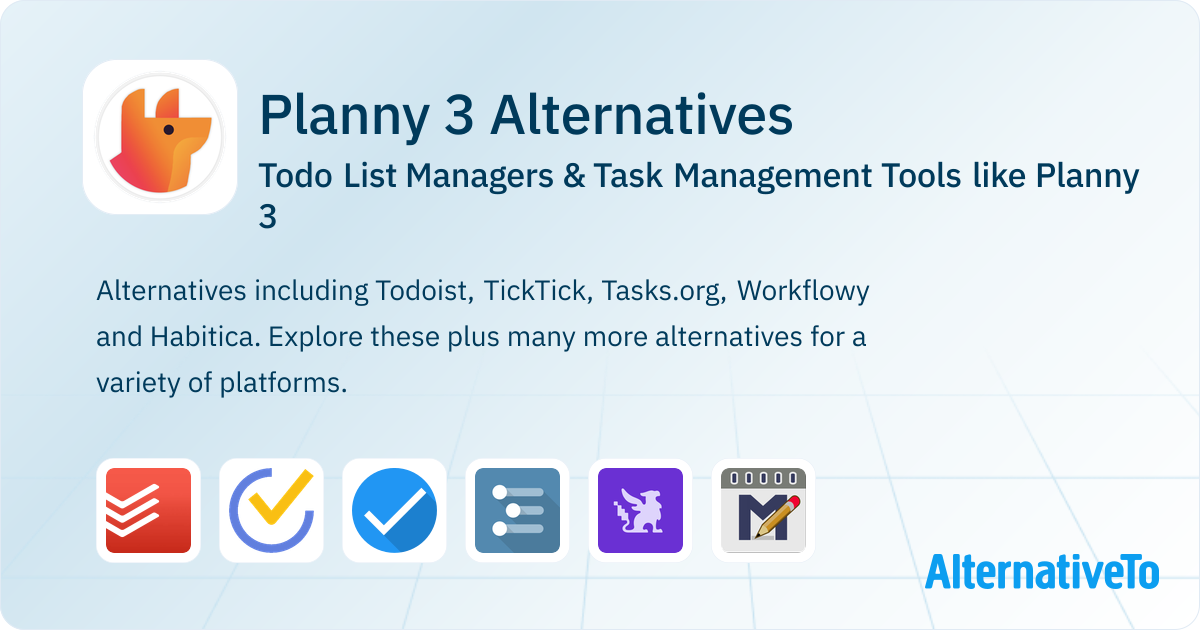Planny 3 Alternatives: Top 12 Todo List Managers | AlternativeTo