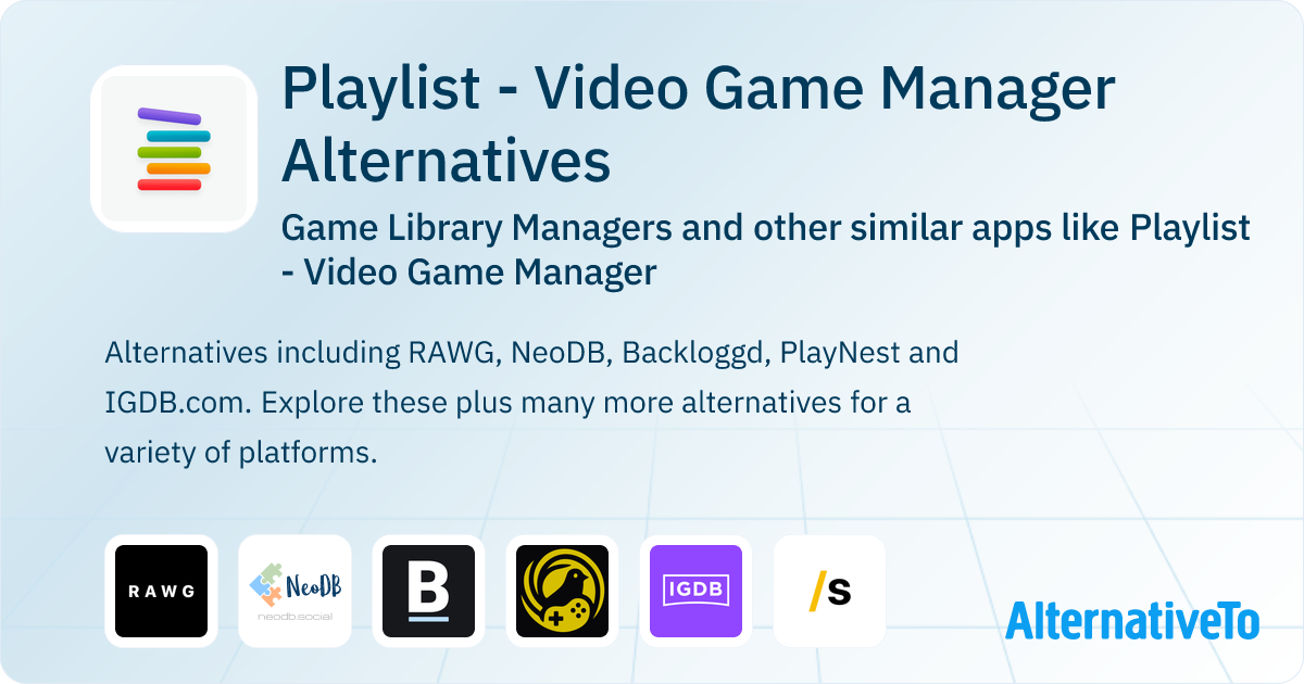 Playlist - Video Game Manager Alternatives: Top 24 Game Library ...