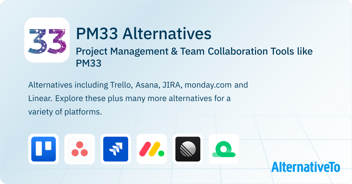 PM33 Alternatives: Top 6 Project Management Tools | AlternativeTo