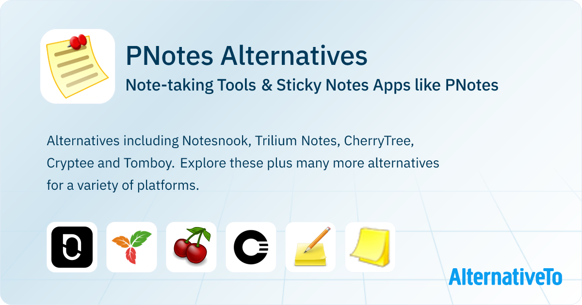 PNotes Alternatives: Top 12 Note-taking Tools | AlternativeTo