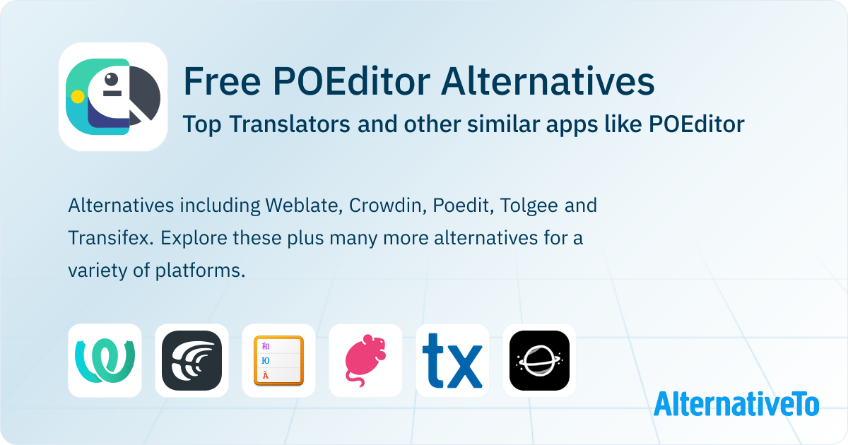 Free POEditor Alternatives: Top 12 Translators | AlternativeTo
