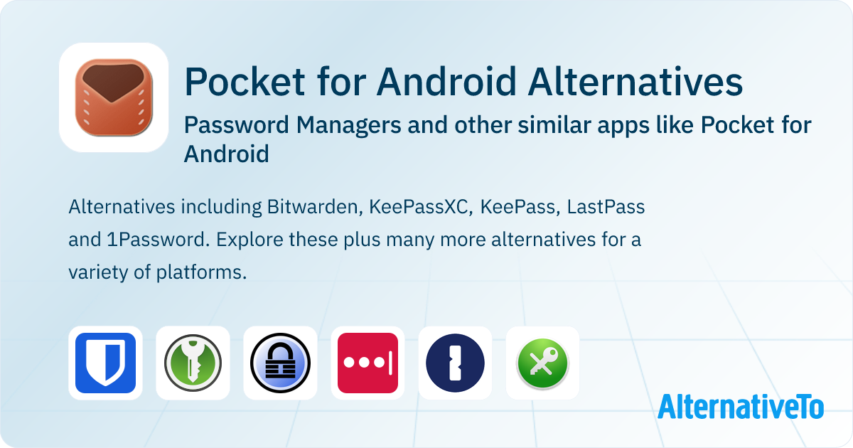 Pocket for Android Alternatives: Top 12 Password Managers & Similar ...