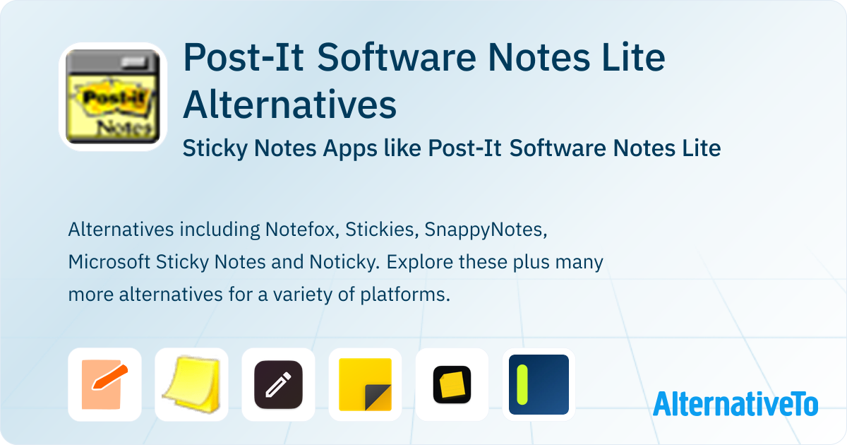 Post-It Software Notes Lite Alternatives: Top 12 Sticky Notes & Similar ...