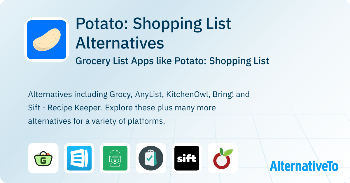 Potato: Shopping List Alternatives: Top 12 Grocery List & Similar Apps ...