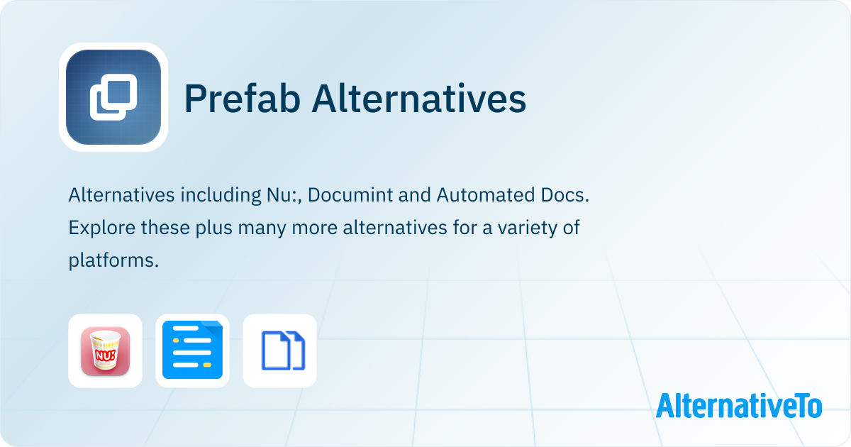 Prefab Alternatives - Explore Similar Software | AlternativeTo
