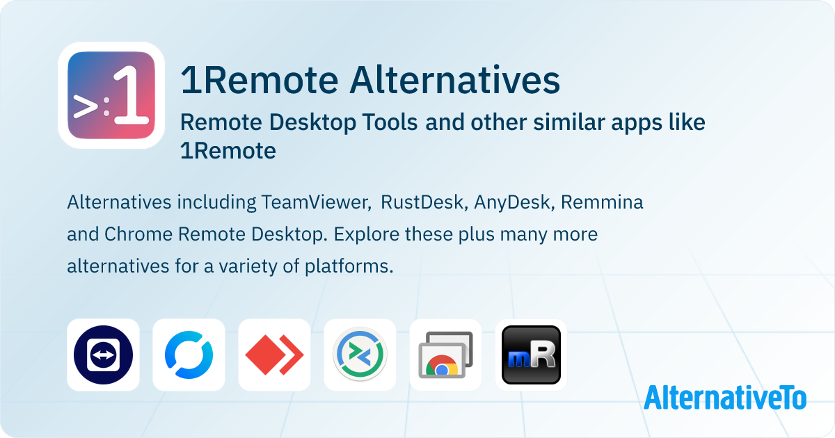 1Remote Alternatives: Top 20 Remote Desktop Tools & Similar Apps | AlternativeTo