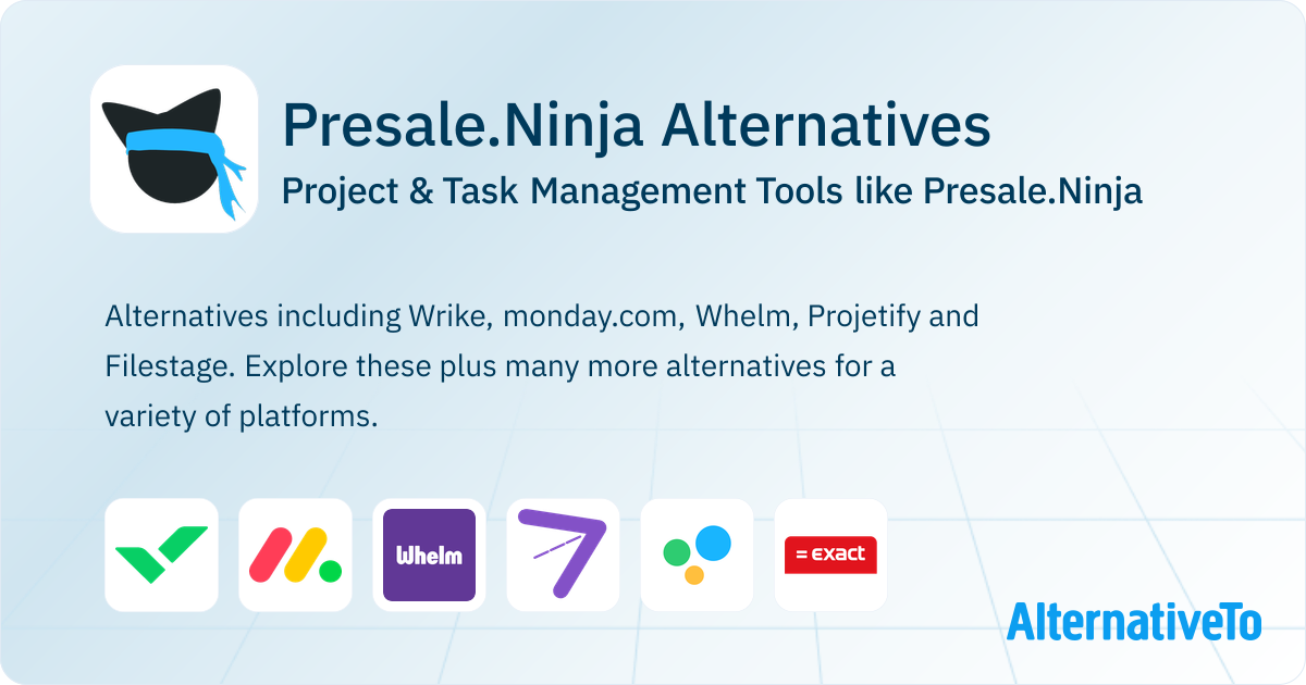 Presale.Ninja Alternatives: Top 12 Project Management Tools | AlternativeTo