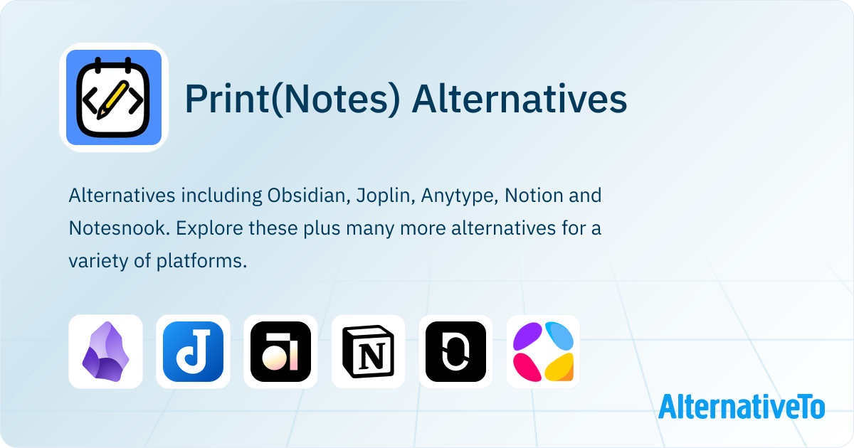Print(Notes) Alternatives - Explore Similar Apps | AlternativeTo