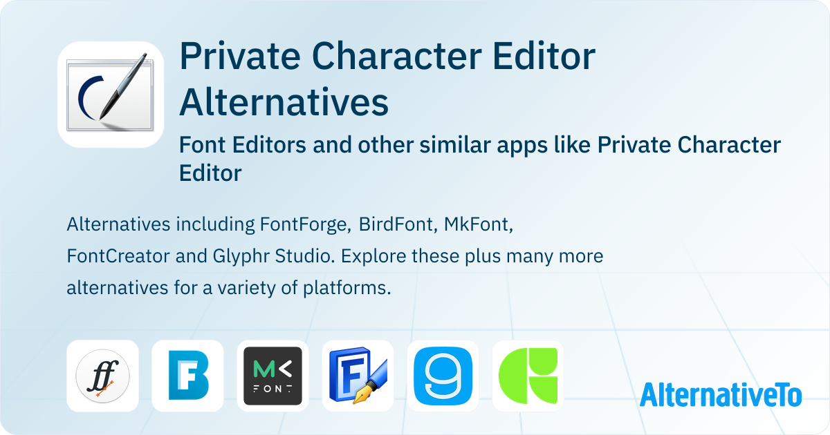 Private Character Editor Alternatives: Top 12 Font Editors & Similar ...