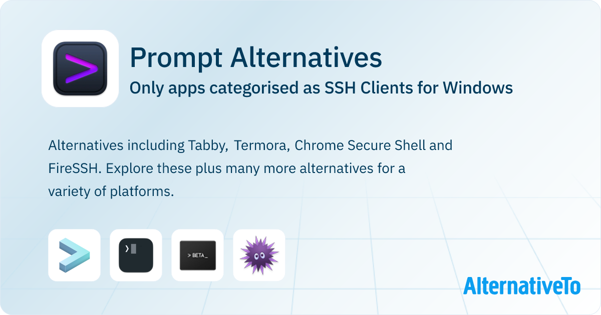 Prompt Alternatives for Windows: Top 4 SSH Clients | AlternativeTo