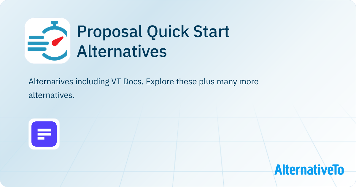 Proposal Quick Start Alternatives - Explore Similar Software ...